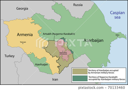 Artsakh or the Republic of Nagorno-Karabakh is... - Stock Illustration ...
