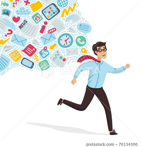 Input overloading. Information overload... - Stock Illustration ...
