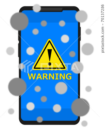 Illustration of a smartphone infected with a virus - Stock Illustration ...