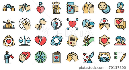 Trust icons set vector flat - Stock Illustration [70137800] - PIXTA