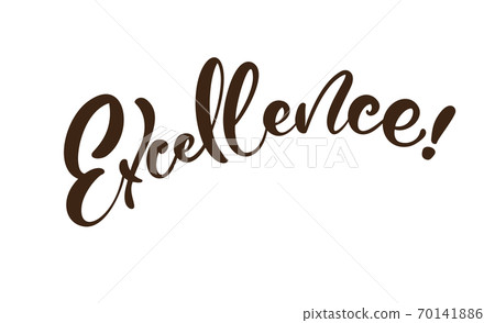 Excellence text vector black hand drawn... - Stock Illustration ...