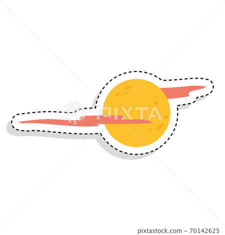 Sticker of a moon icon - Stock Illustration [70142625] - PIXTA