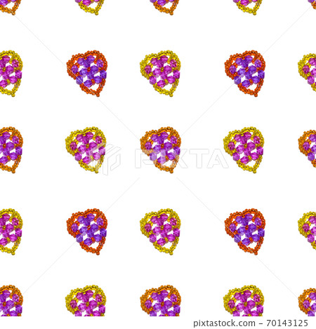 Seamless pattern with multicolored beaded... - Stock Illustration ...