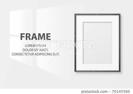 Vector 3d Realistic A4 Black Wooden Simple... - Stock Illustration ...