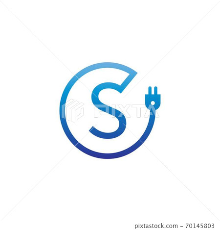 Power cable forming letter S logo - Stock Illustration [70145803] - PIXTA