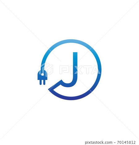 Power cable forming letter J logo - Stock Illustration [70145812] - PIXTA