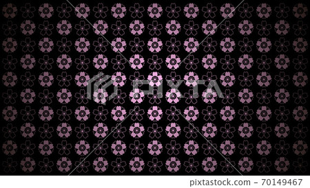 Sakura pattern wallpaper material black background - Stock Illustration ...