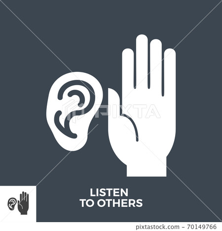 Listen to Others Glyph Vector Icon. - Stock Illustration [70149766] - PIXTA
