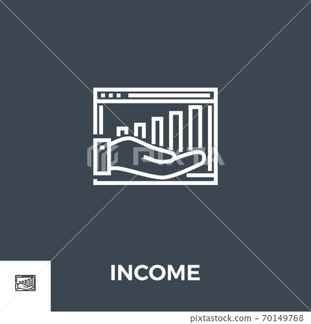 Income Line Icon - Stock Illustration [70149768] - PIXTA