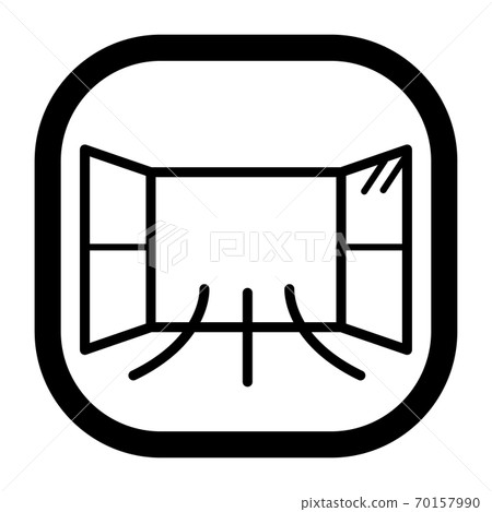 Icon to open the window and ventilate - Stock Illustration [70157990 ...