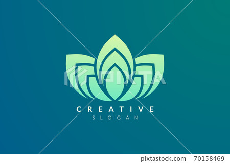Design abstract flower and leaf logo for spa,... - Stock Illustration ...