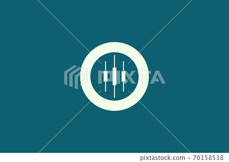 Circle combination logo design with bar chart.... - Stock Illustration ...