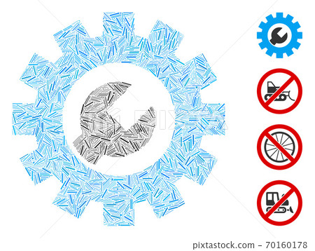 Hatch Service Tools Icon Vector Collage - Stock Illustration [70160178 ...