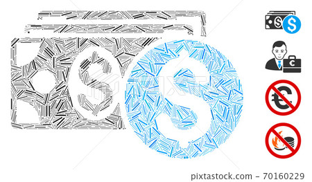 Hatch Dollar Cash Icon Vector Mosaic - Stock Illustration [70160229 ...