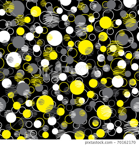 Yellow circles seamless pattern, great design... - Stock Illustration ...
