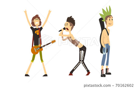 Heavy Rock Musicians, Funny Rock Stars... - Stock Illustration ...