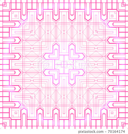 Delicate pink art deco pattern. Geometric... - Stock Illustration ...