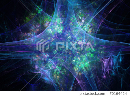 Abstract fractal spider web with little... - Stock Illustration ...
