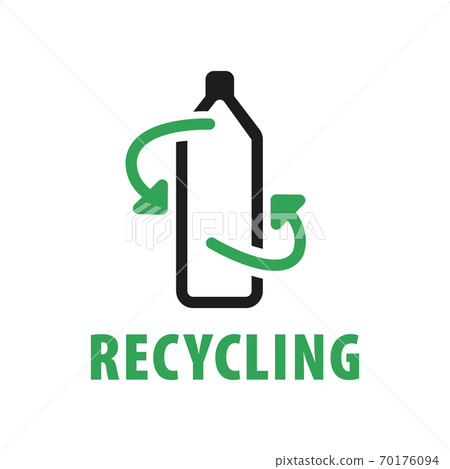 Vector logo for plastic and glass recycling - Stock Illustration ...