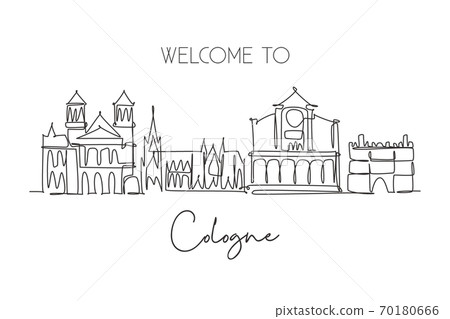 One single line drawing of Bristol city... - Stock Illustration ...