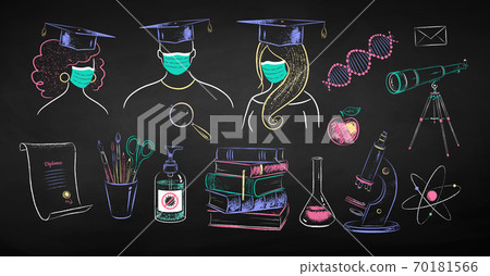 Education chalk drawings collection - Stock Illustration [70181566] - PIXTA