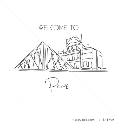 Single continuous line drawing of welcome to... - Stock Illustration ...