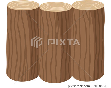 3 logs vertical - Stock Illustration [70184618] - PIXTA