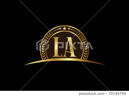 Initial Monogram Letter L A Logo Design Vector...-插圖素材 [70184799] - PIXTA圖庫
