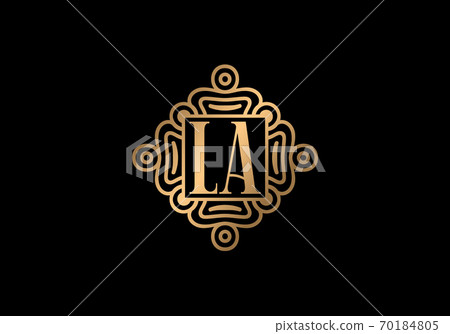 Initial Monogram Letter L A Logo Design Vector... - Stock Illustration ...