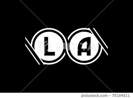 Initial Monogram Letter L A Logo Design Vector... - Stock Illustration ...