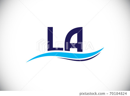 Initial Monogram Letter L A Logo Design Vector... - Stock Illustration ...