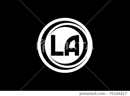 Initial Monogram Letter L A Logo Design Vector... - Stock Illustration ...