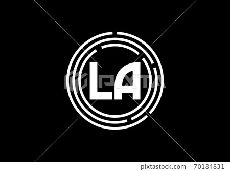 Initial Monogram Letter L A Logo Design Vector... - Stock Illustration ...