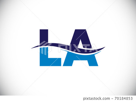 Initial Monogram Letter L A Logo Design Vector... - Stock Illustration ...