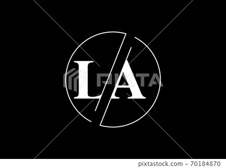 Initial Monogram Letter L A Logo Design Vector... - Stock Illustration ...