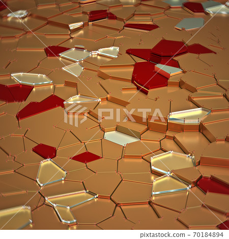 broken golden glass with sharp pieces over... - Stock Illustration ...