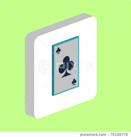 Clubs card Simple vector icon. Illustration... - Stock Illustration ...