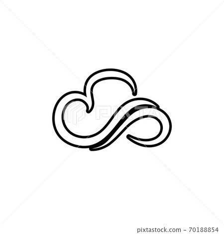 Cloud Line logo vector icon illustration - Stock Illustration [70188854 ...