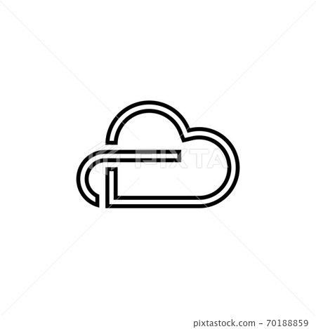 Cloud Line logo vector icon illustration - Stock Illustration [70188859 ...
