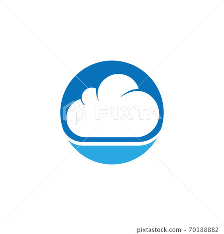 Cloud template vector icon illustration - Stock Illustration [70188882 ...