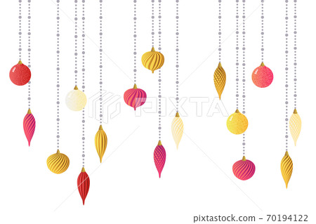 Vector illustration of red Christmas ornaments - Stock Illustration ...