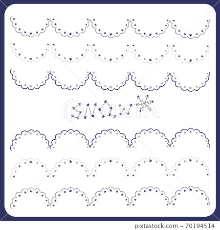 Snow fluffy line set-navy blue and silver - Stock Illustration ...