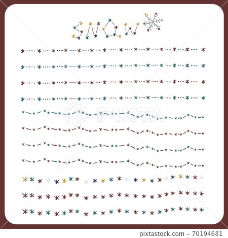 Small snowflake line set-Christmas - Stock Illustration [70194681] - PIXTA