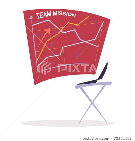 Team Mission Report and Computer Device Vector - Stock Illustration ...