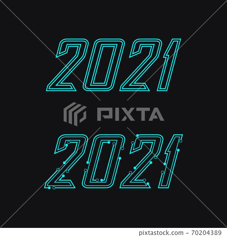 2021 new year icon vector illustration - Stock Illustration [70204389 ...