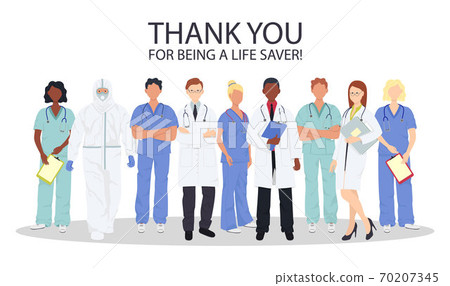 Doctors team. Vector - Stock Illustration [70207345] - PIXTA