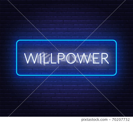 Will Power neon sign on dark background. - Stock Illustration [70207732 ...