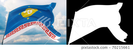 Flag of Ust-Orda Buryat Okrug. High resolution... - Stock Illustration ...