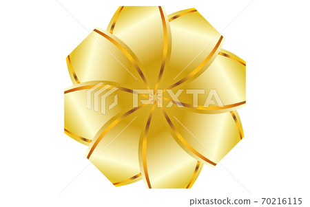 Gorgeous ribbon decoration with golden gradation - Stock Illustration ...