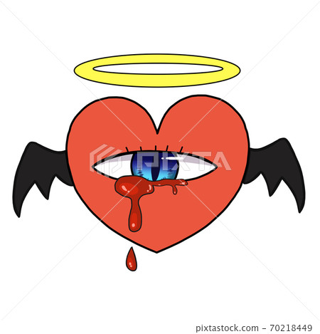Creepy heart symbol - Stock Illustration [70218449] - PIXTA